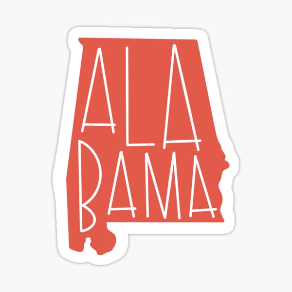 "cute alabama " Sticker for Sale by letteringbylila | Redbubble