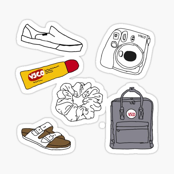 "white vsco pack" Sticker by aacreates | Redbubble