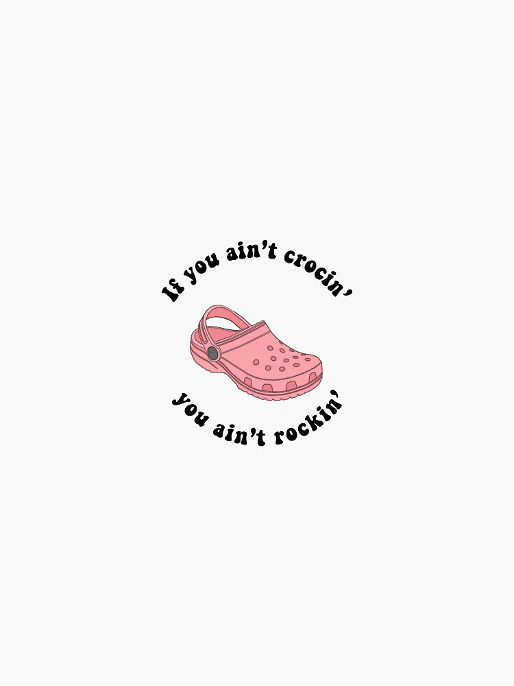 "pink croc sticker" Sticker for Sale by mykaylaanne | Redbubble