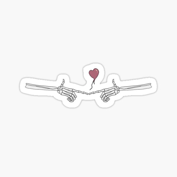 "Pwease Skeleton Hands" Sticker for Sale by dandind | Redbubble