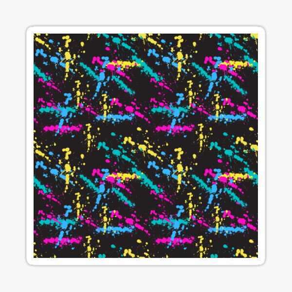 "80's/90's Inspired Splatter Pattern" Sticker for Sale by Islandtulip ...