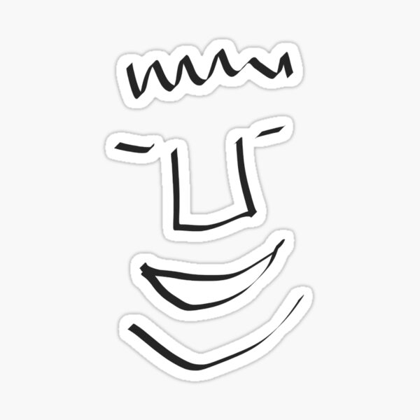 "Square Nose Smiley Face" Sticker by DomGDesign | Redbubble
