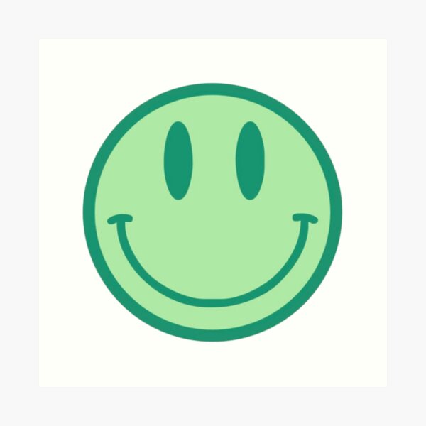 "Light Green Smiley Face!" Art Print by niamhgor | Redbubble
