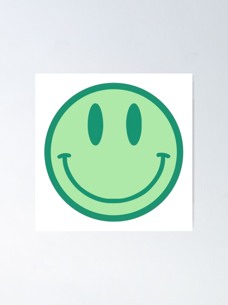 "Light Green Smiley Face!" Poster for Sale by niamhgor | Redbubble