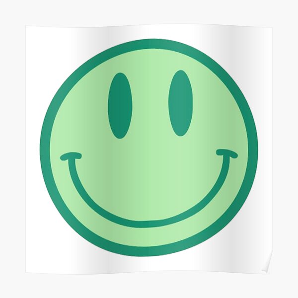 "Light Green Smiley Face!" Poster for Sale by niamhgor | Redbubble