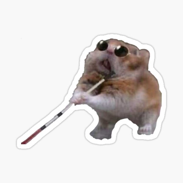 "Blind Hamster Meme" Sticker for Sale by A-GatorGoods | Redbubble