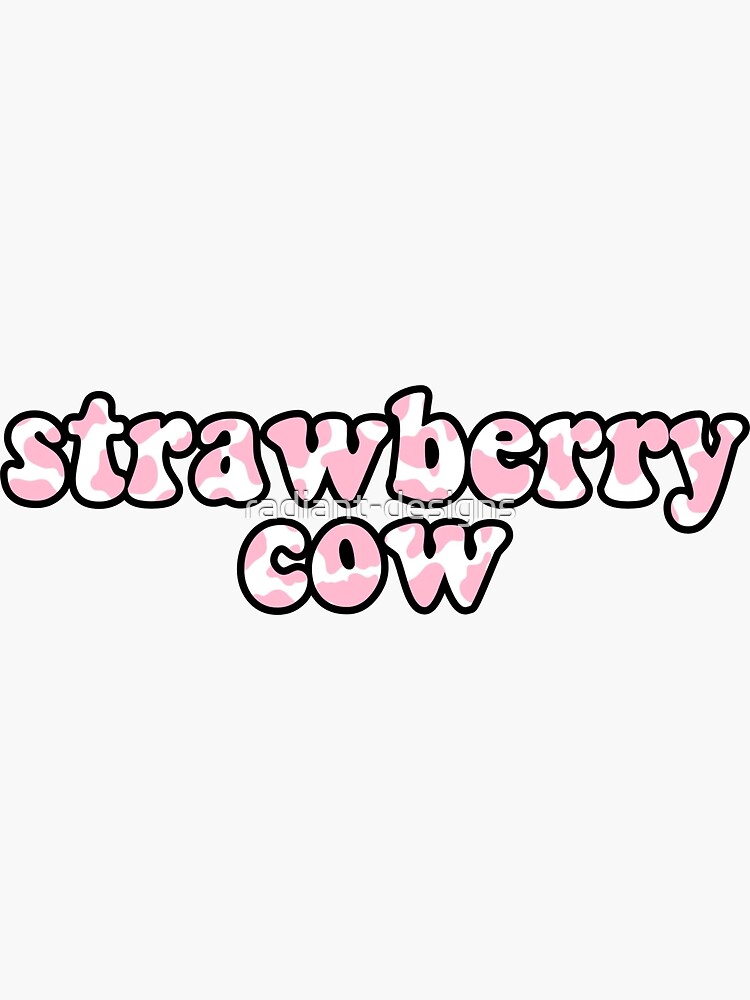 "Strawberry Cow" Sticker by radiant-designs | Redbubble