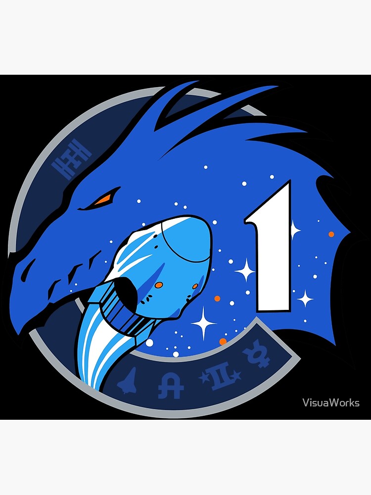 Poster « Patch de mission SpaceX NASA Crew-1 - Crew Dragon », par ...