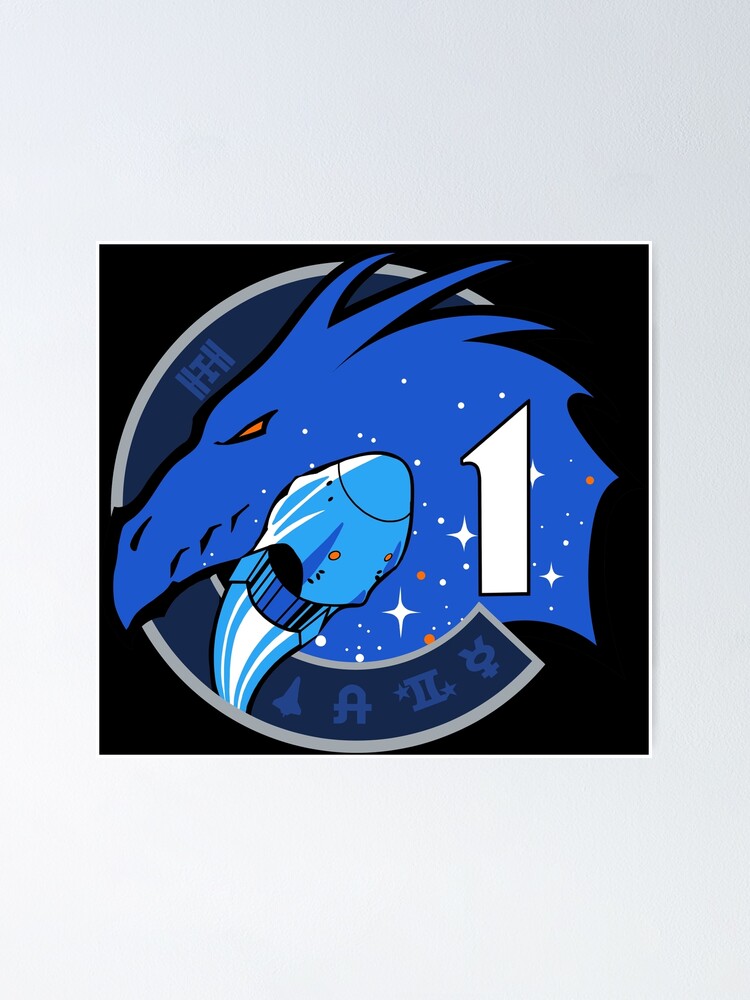 Poster « Patch de mission SpaceX NASA Crew-1 - Crew Dragon », par ...