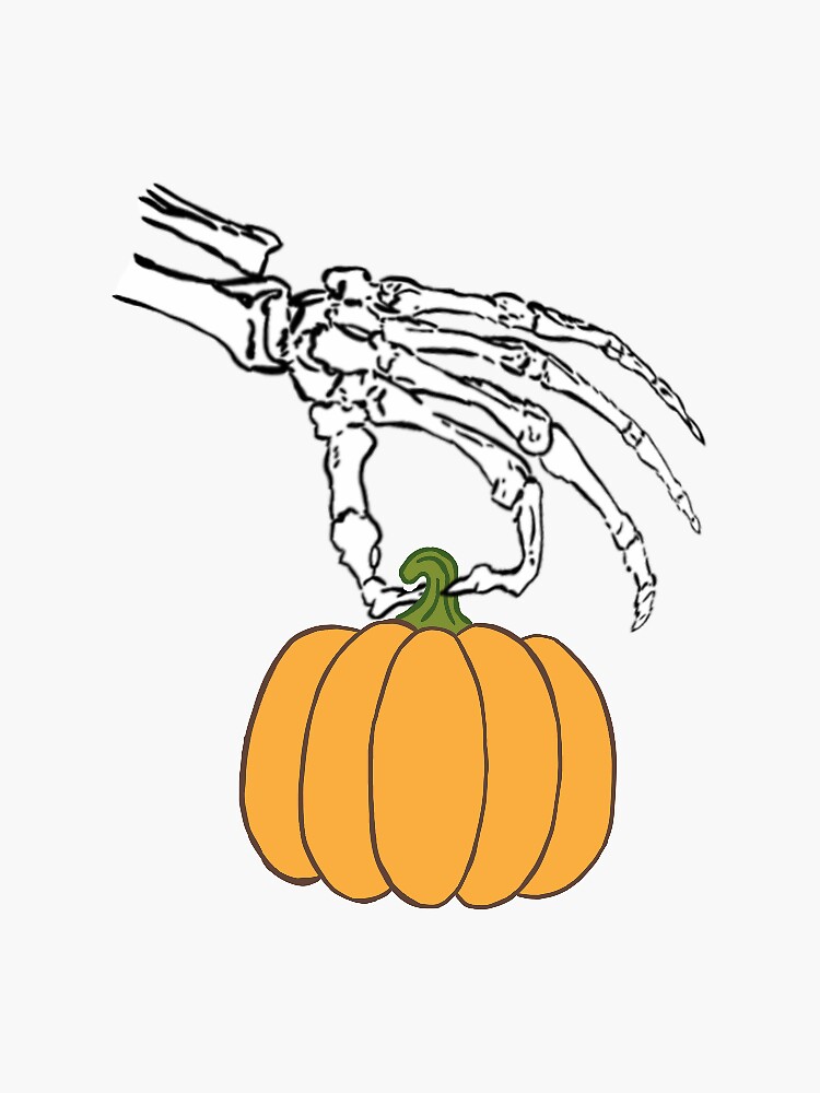 "Spooky Scary Skele-Hand" Sticker for Sale by rachelfendt | Redbubble