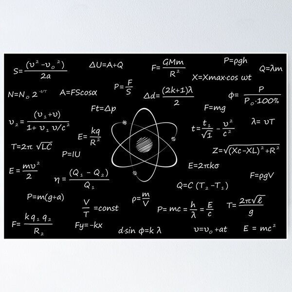 "Amazing Physics Formulas" Poster for Sale by renju1902 | Redbubble