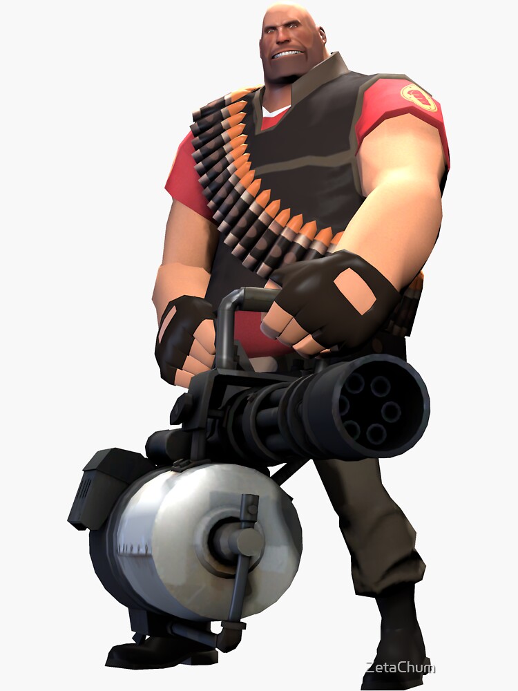 "Angry Heavy from Team Fortress 2" Sticker for Sale by ZetaChum | Redbubble