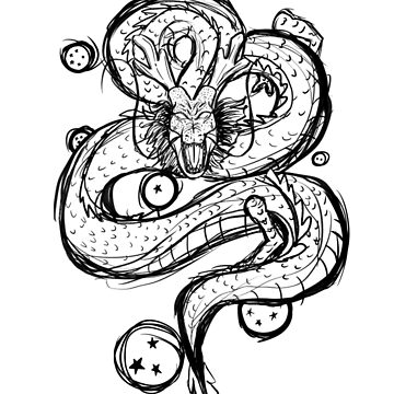 "Shenron Sketch Dragon Balls" Spiral Notebook for Sale by Eerie-inn ...