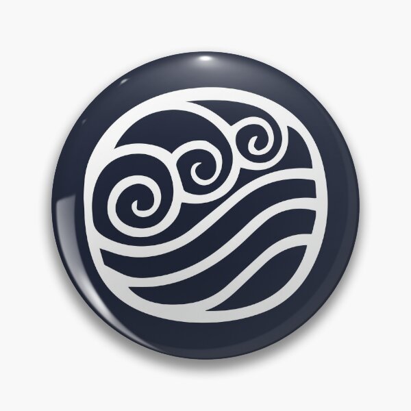 "Waterbending Symbol (white)" Pin by hopperograss | Redbubble