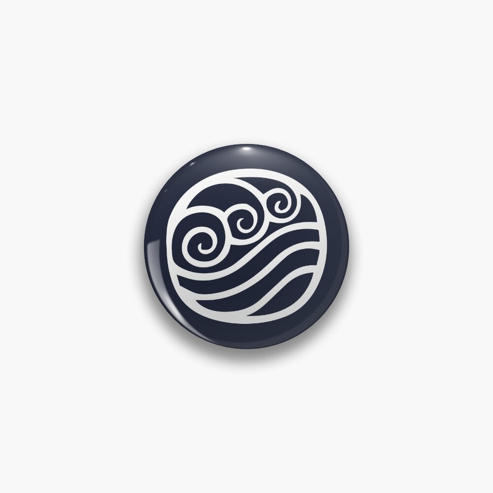 "Waterbending Symbol (white)" Pin by hopperograss | Redbubble