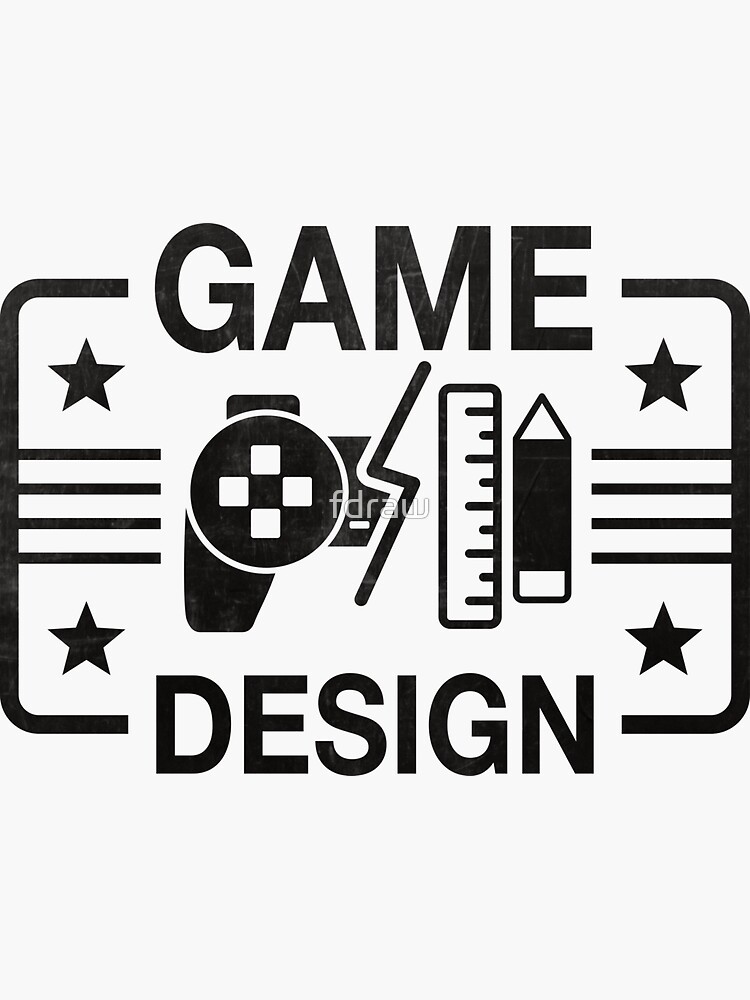 "Game Design Controller Pencil Ruler - Light" Sticker for Sale by fdraw ...