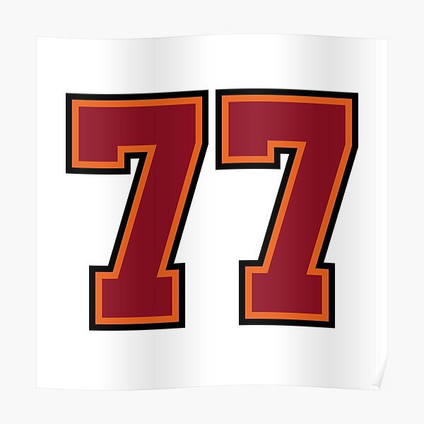 "Number 77 Sports Tampa Seventy-Seven Jersey" Poster for Sale by ...