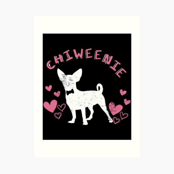 "Cute Retro Chiweenie Silhouette Gift design for Chiweenies graphic ...