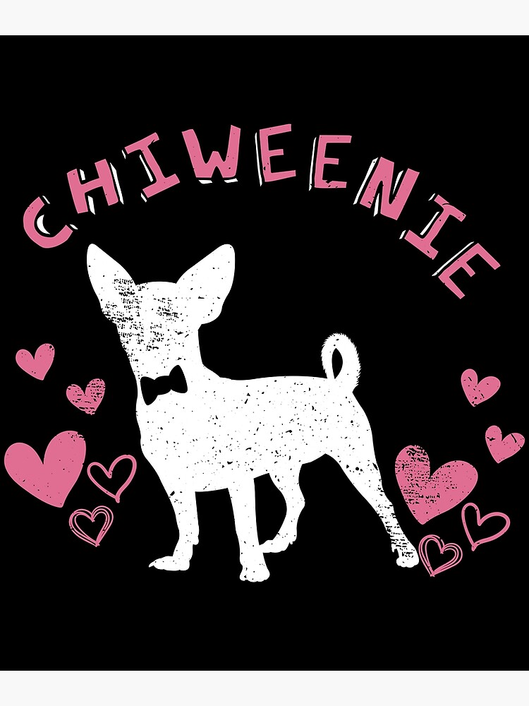 Póster «Lindo diseño retro de regalo de silueta de Chiweenie para ...