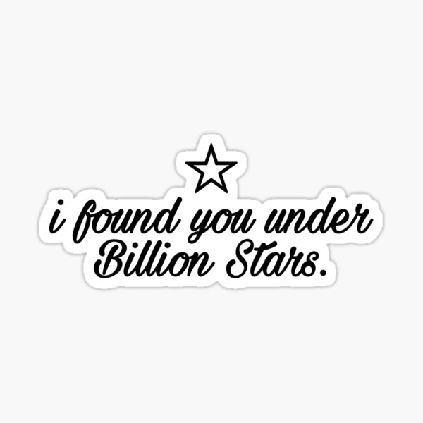 "Billion Stars " Sticker for Sale by VoK- | Redbubble