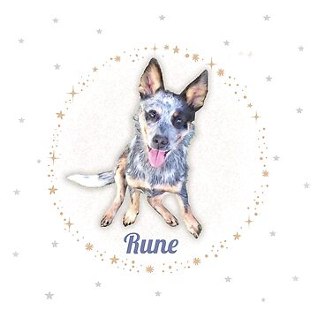 "Rune: Australian Cattle Dog" Sticker for Sale by ebrawne | Redbubble