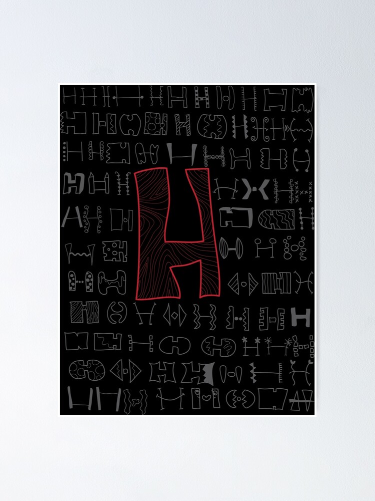 "Letter H " Poster by Dinaya | Redbubble