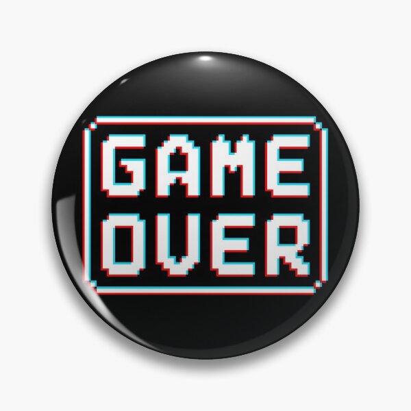 Game Over Pins and Buttons | Redbubble