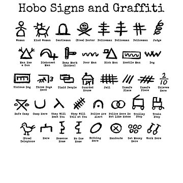 "Hobo Signs and Graffiti" Art Board Print for Sale by poopfactory ...