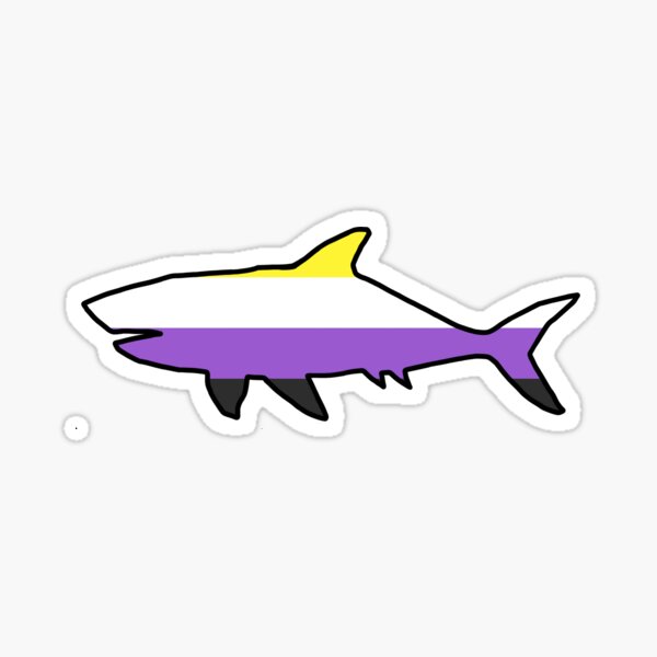 "Non Binary Shark" Sticker by Kaytmars | Redbubble