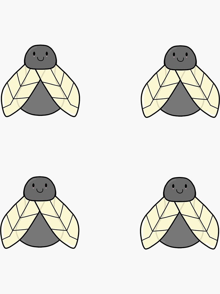 "Happy cute fly pack" Sticker for Sale by ChantalJackie | Redbubble