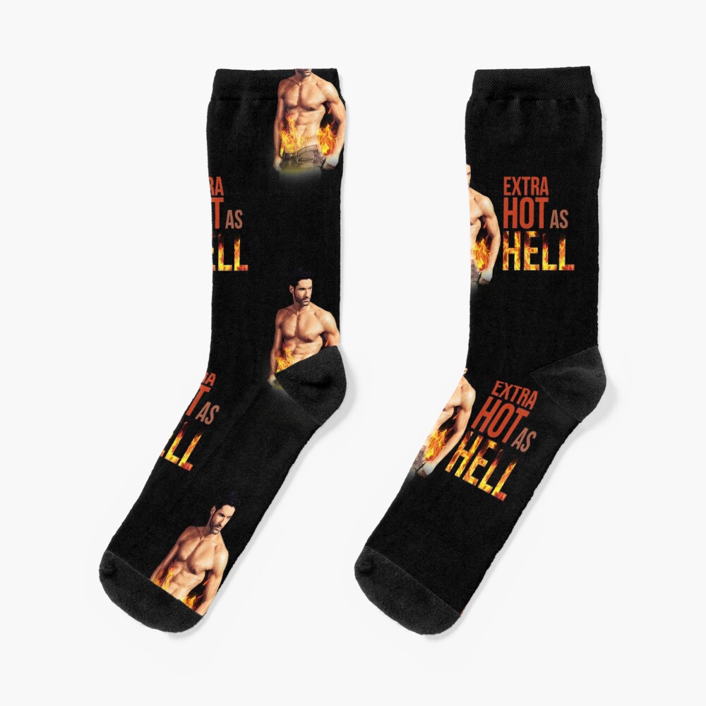 "Extra Hot as Hell" Socks for Sale by xjohndwightx | Redbubble