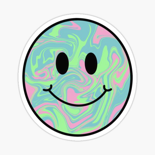 "Marble Swirl Smiley Face" Sticker for Sale by jojogemenes | Redbubble
