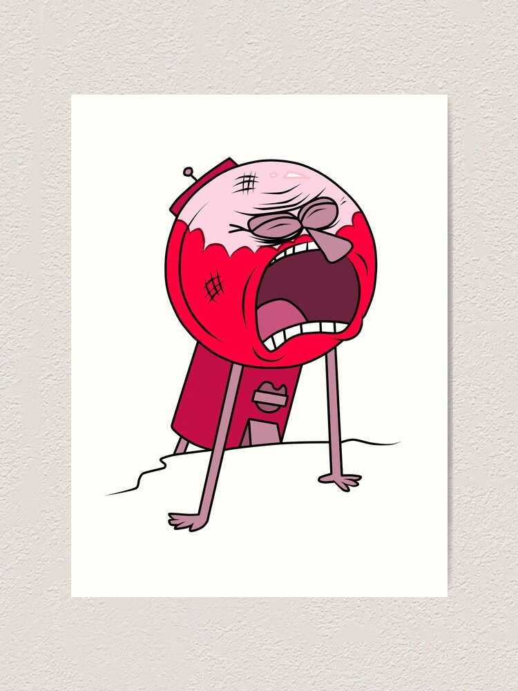"Cartoon Show Angry Gumball Machine" Art Print by Stormynap | Redbubble
