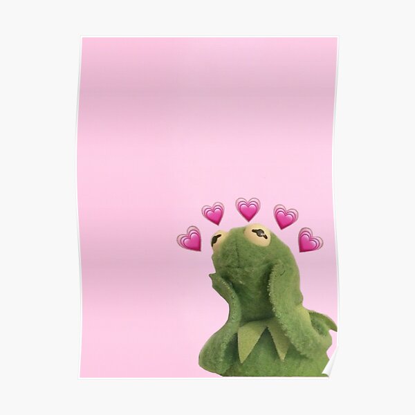 "Kermit hearts " Poster for Sale by cheybunny | Redbubble