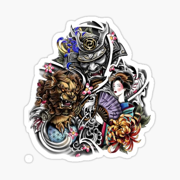 "Tattoo Japanese Style" Sticker for Sale by kubarowland | Redbubble