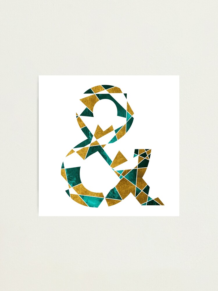 Lámina fotográfica «Signo de ampersand. Hermoso símbolo de Ampersand ...