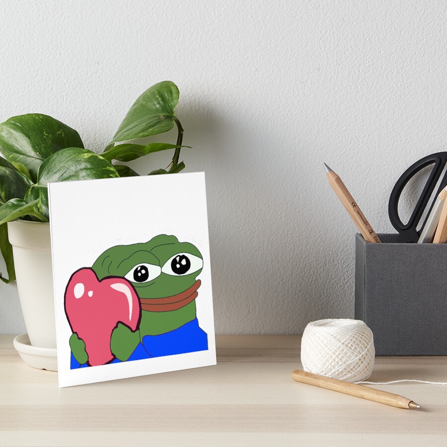 "Peepo Heart Pepe Love" Art Board Print for Sale by Thundersome | Redbubble