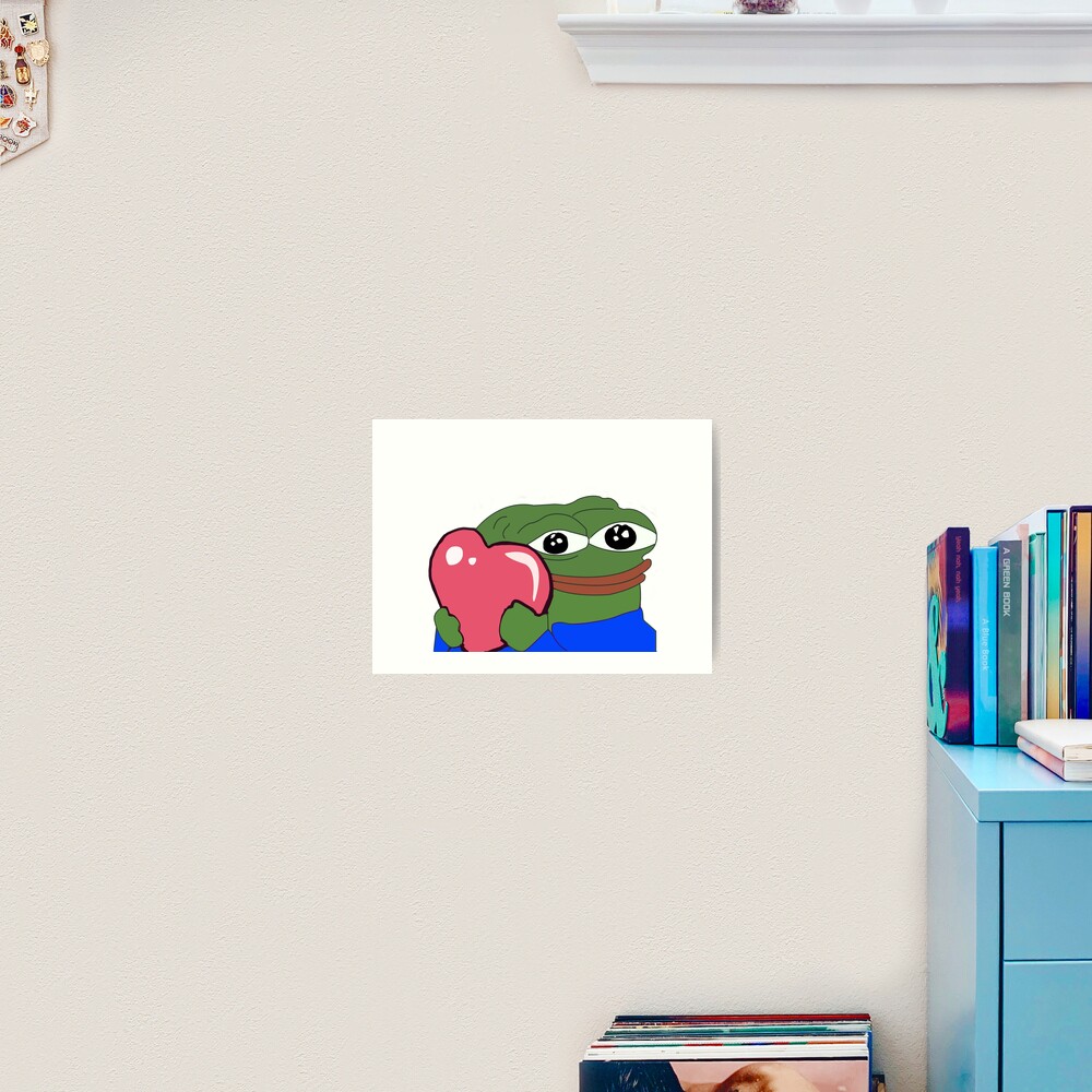 "Peepo Heart Pepe Love" Art Print for Sale by Thundersome | Redbubble