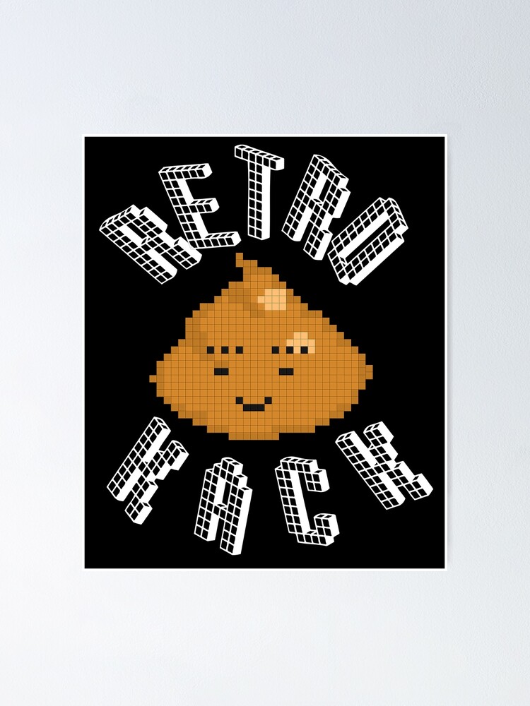 " Retro poop in a retro gamer gaming look for pixel fans" Poster by emm ...