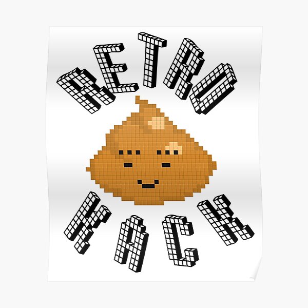 " Retro poop in a retro gamer gaming look for pixel fans" Poster by emm ...