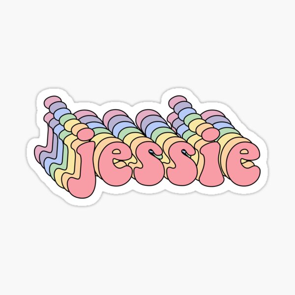 "jessie name sticker" Sticker for Sale by youtubemugs | Redbubble