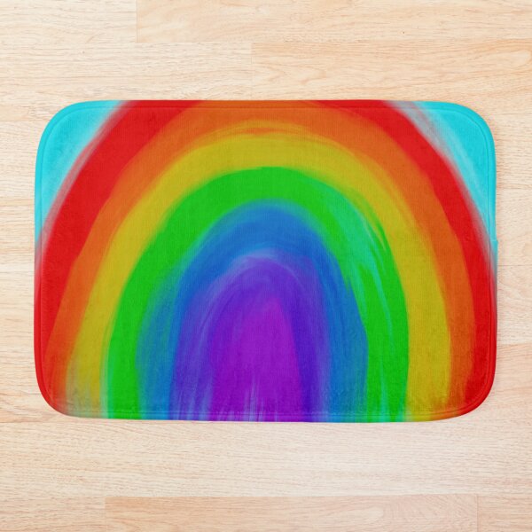 "Painted Rainbow" Bath Mat for Sale by CherryTrifle | Redbubble