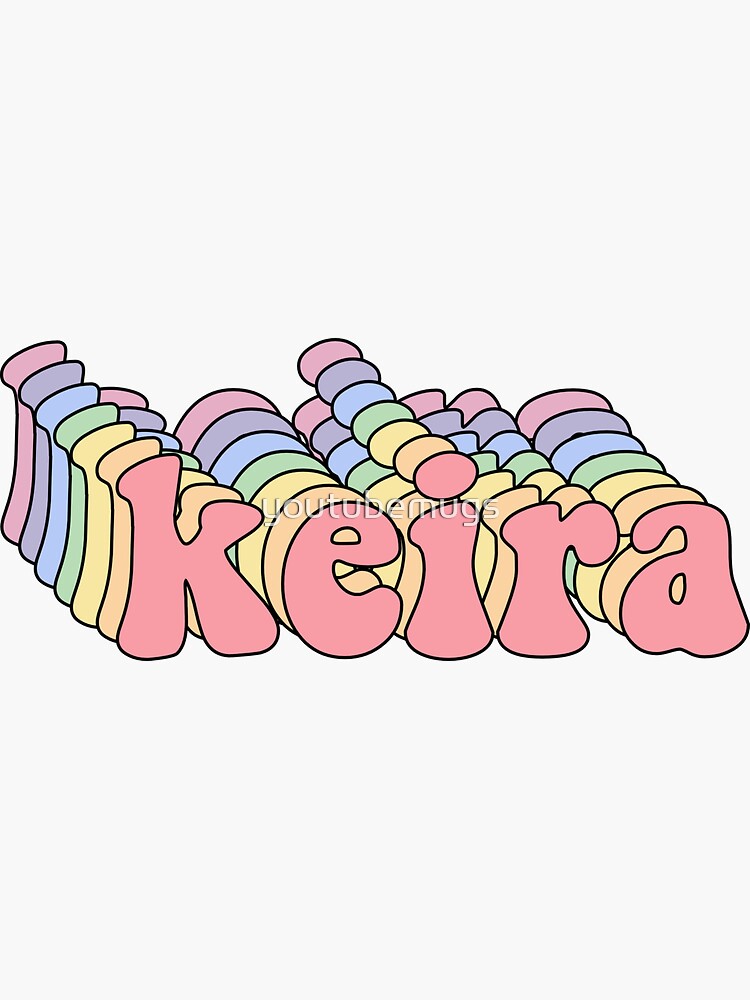 "keira name sticker" Sticker for Sale by youtubemugs | Redbubble