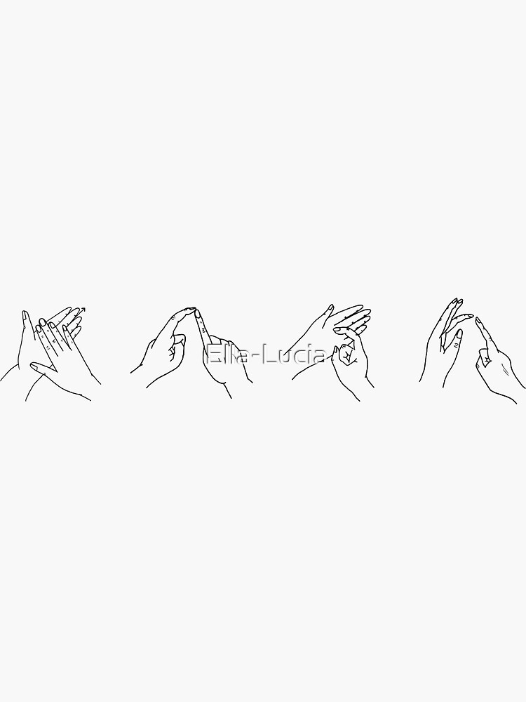 "Sign Language ONLY (hero) illustration" Sticker for Sale by Ella-Lucia ...