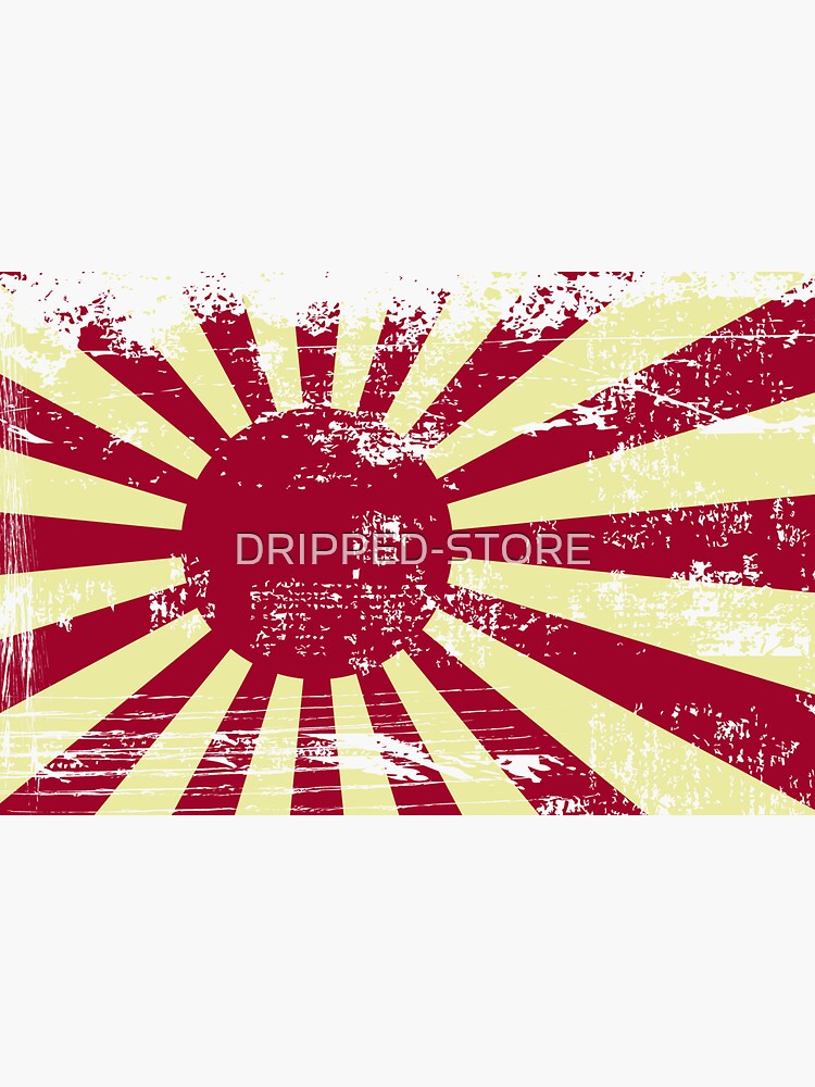 "Grunge Rising Sun flag" Sticker for Sale by DRIPPED-STORE | Redbubble