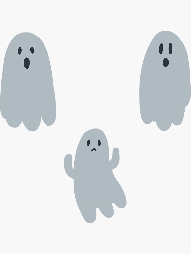 "tiny ghosts" Sticker for Sale by pikikasa | Redbubble