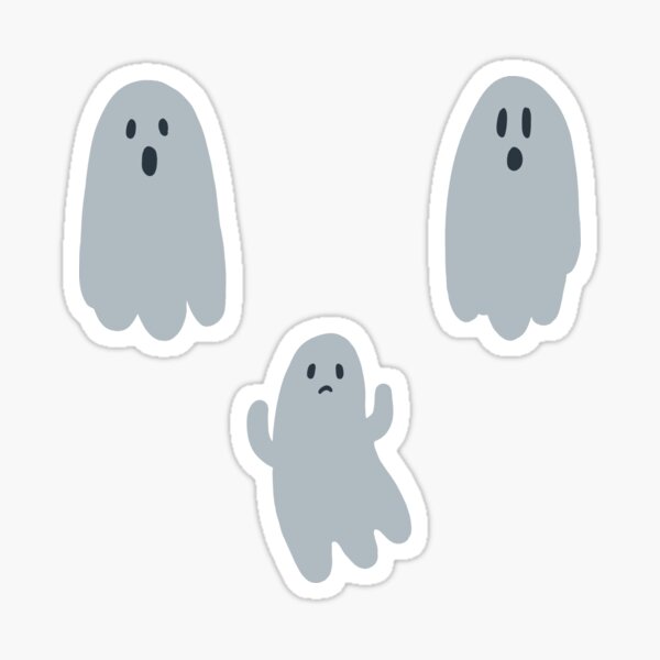 "tiny ghosts" Sticker for Sale by pikikasa | Redbubble