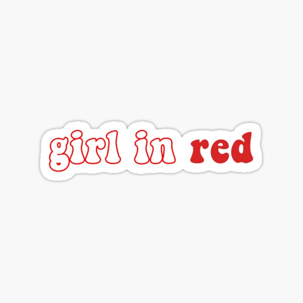 "Girl In Red" Sticker for Sale by designsbyjenni | Redbubble