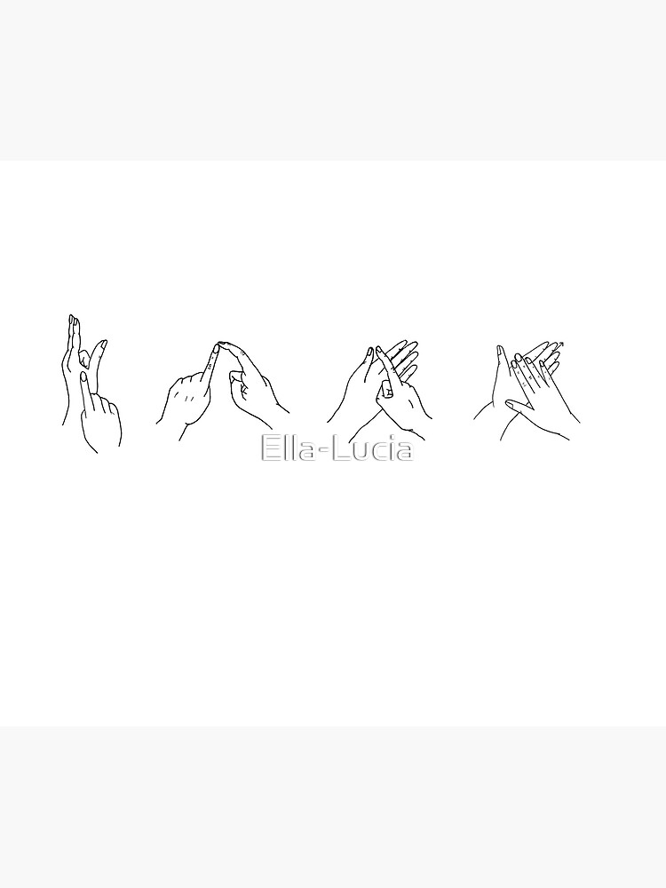"Sign Language ONLY (yeah) illustration" Throw Blanket for Sale by Ella ...