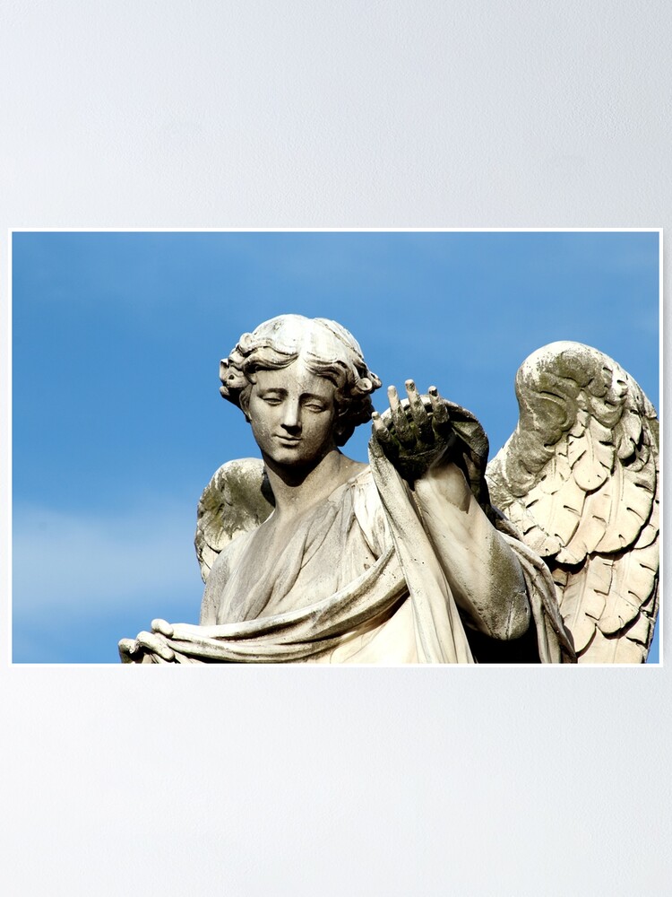 "Angel with Holy Shroud Statue, Baroque Art, St. Angelo Bridge, Rome ...
